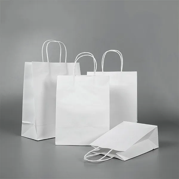 Custom White Paper Bags | Sleek & Minimalist Packaging